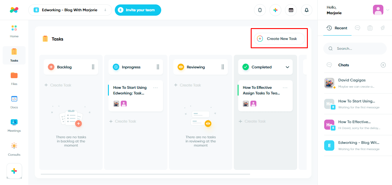 Task Management | Edworking Guidelines